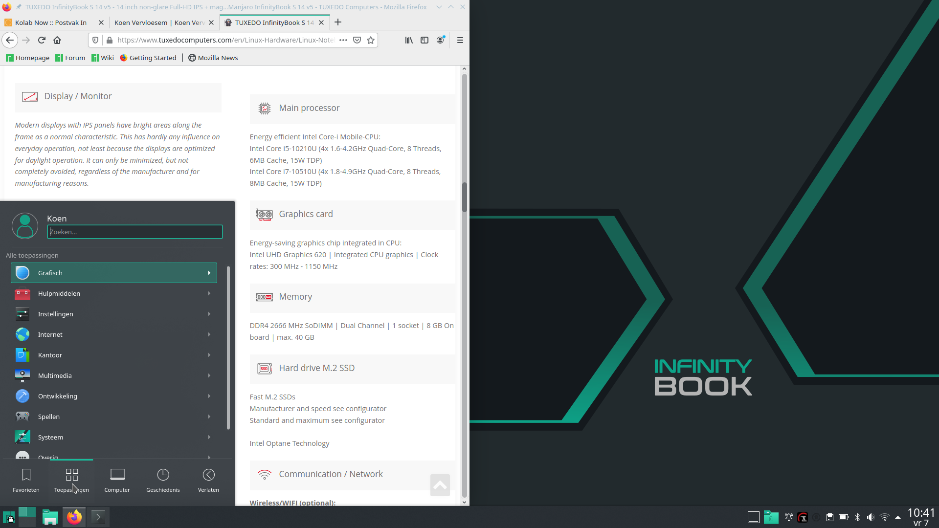 Manjaro InfinityBook S 14 v5 - Compacte laptop met uitstekende ...